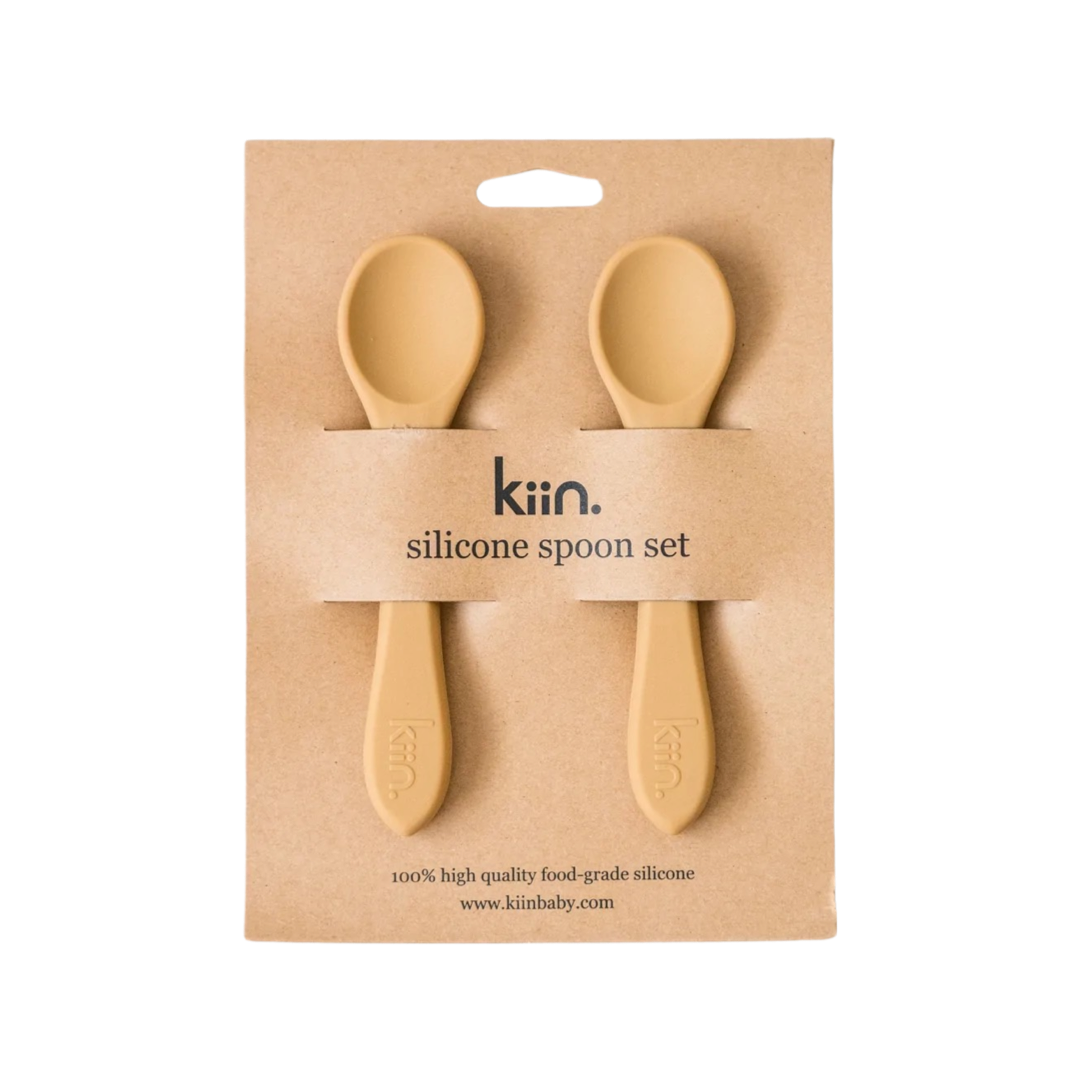 Silicone Spoon Twin Pack- Tan – Little Harmony